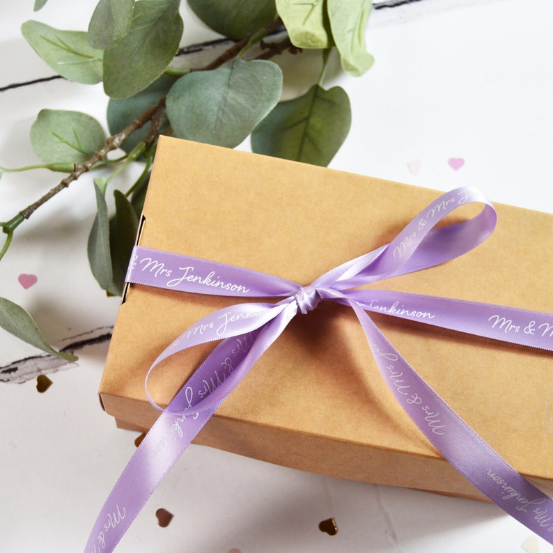 Wedding 15mm Personalised Printed Ribbon Wedding Gift Wrap | Etsy