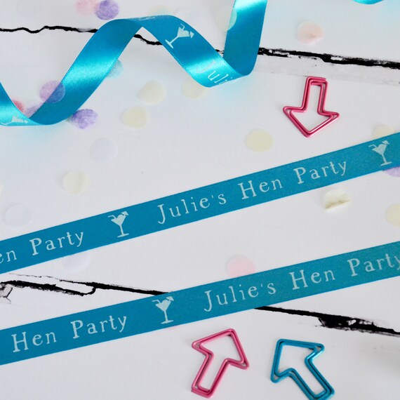 Hen Party 15mm Personalised Printed Ribbon Hen Party Ribbon - Etsy UK