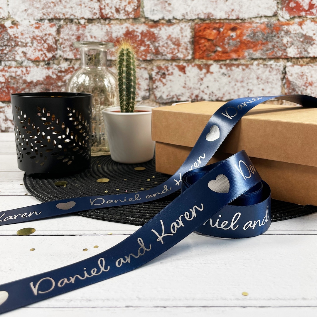Anniversary 25mm Personalised Printed Ribbon - Satin Anniversary Ribbon ...