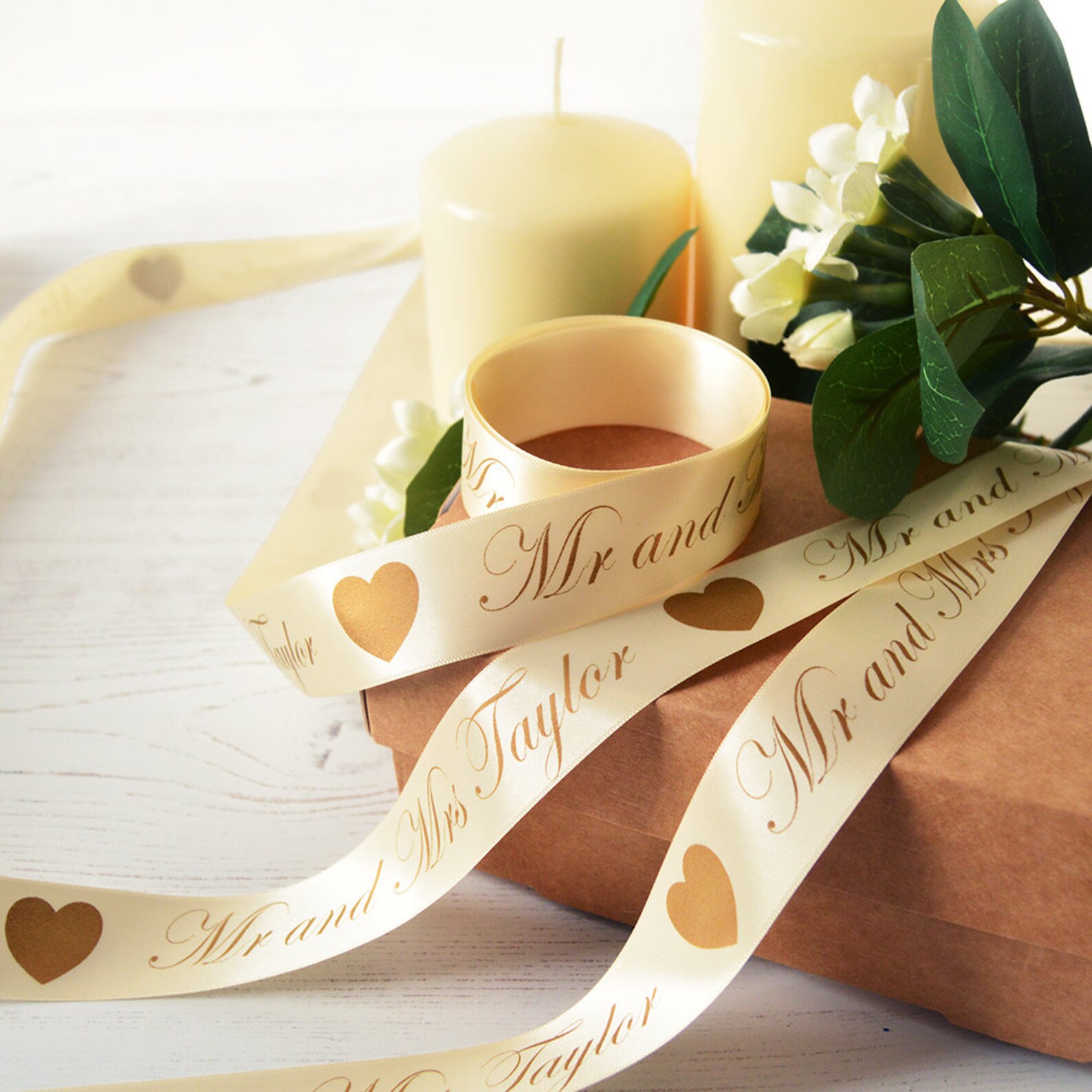 Wedding 25mm Personalised Printed Ribbon Wedding Gift Wrap - Etsy UK