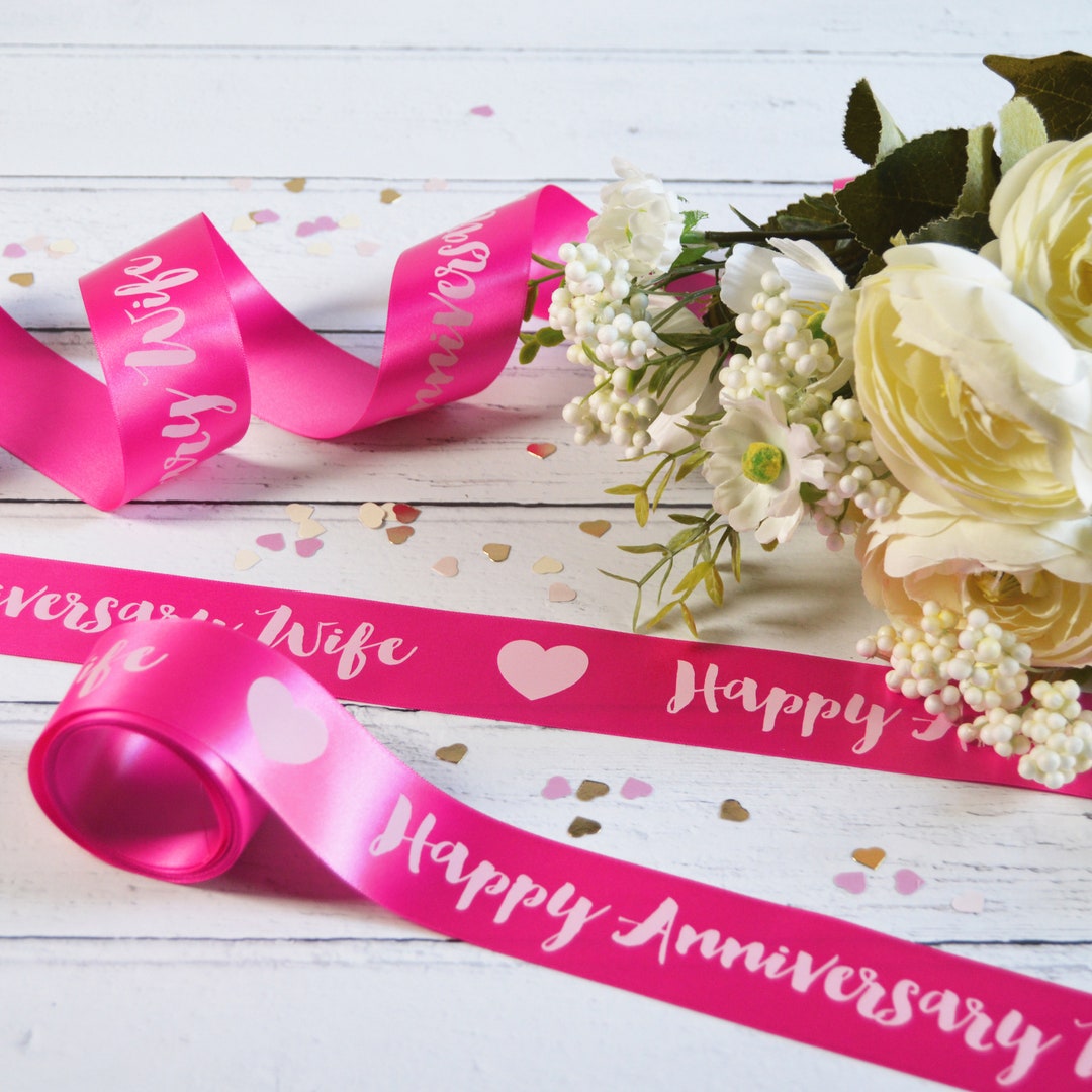 Anniversary 38mm Personalised Printed Ribbon - Etsy