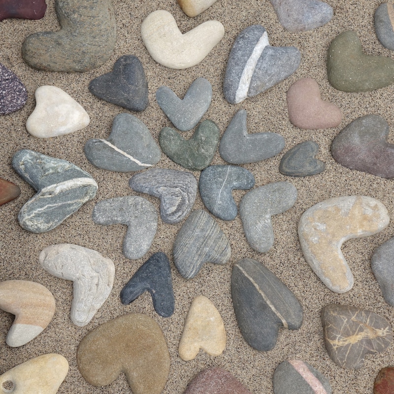 Heart Pebbles - Etsy