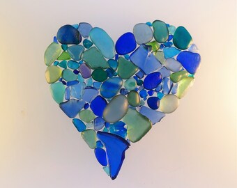 Beach Glass Heart - Etsy