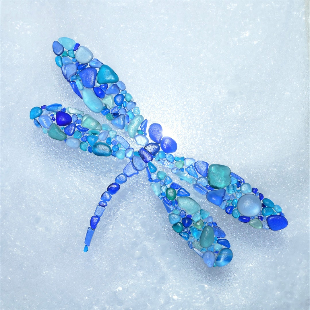 Dragonfly Sea Glass Card Heartycards Dragonfly Photo Card - Etsy