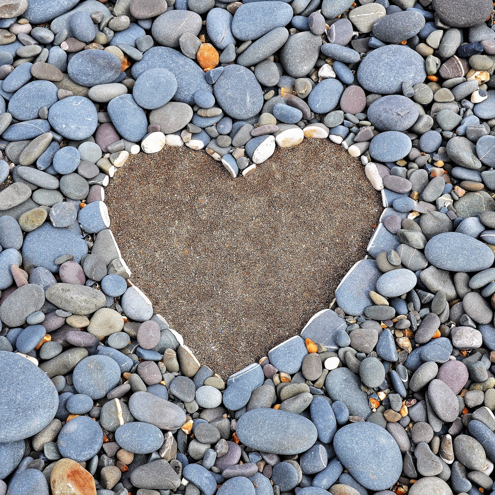 Buy Pebble Heart Beach Cards Unique Heart Beach Card Love You Birthday ...