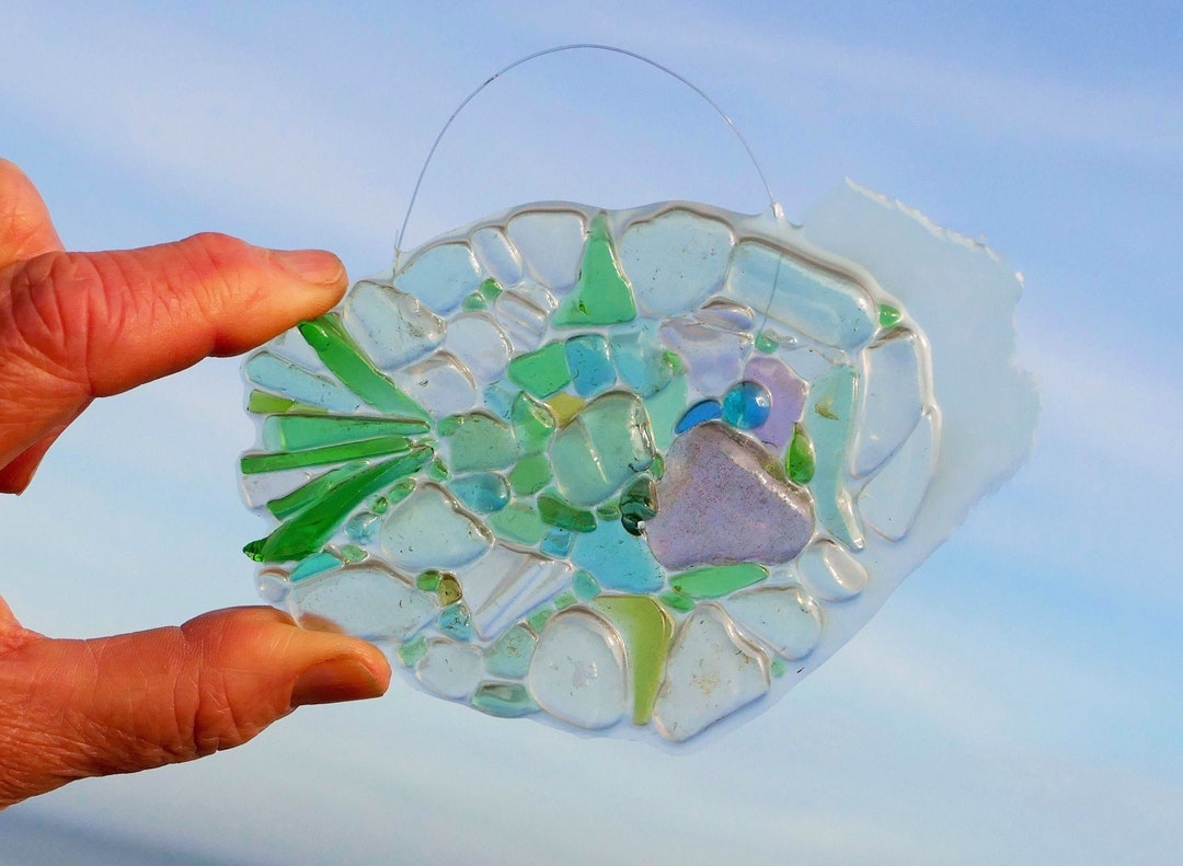 Fish Sea Glass Sun Catcher Hanging Sea Glass Decoration - Etsy