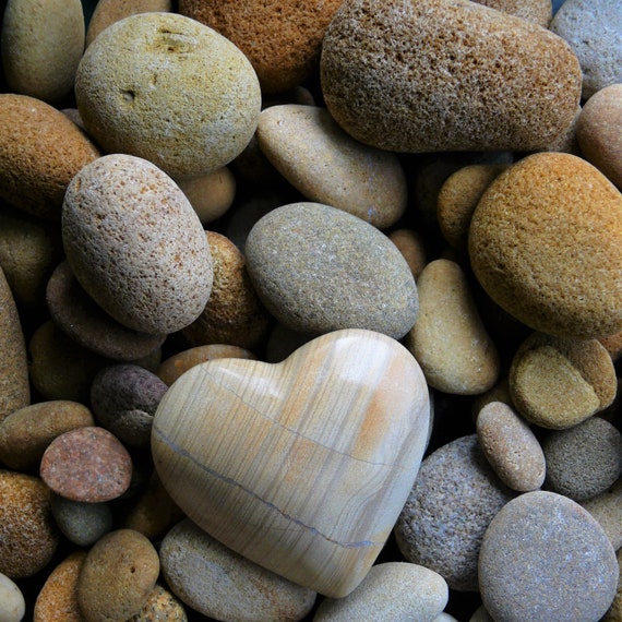 Heart Shaped Beach Pebbles