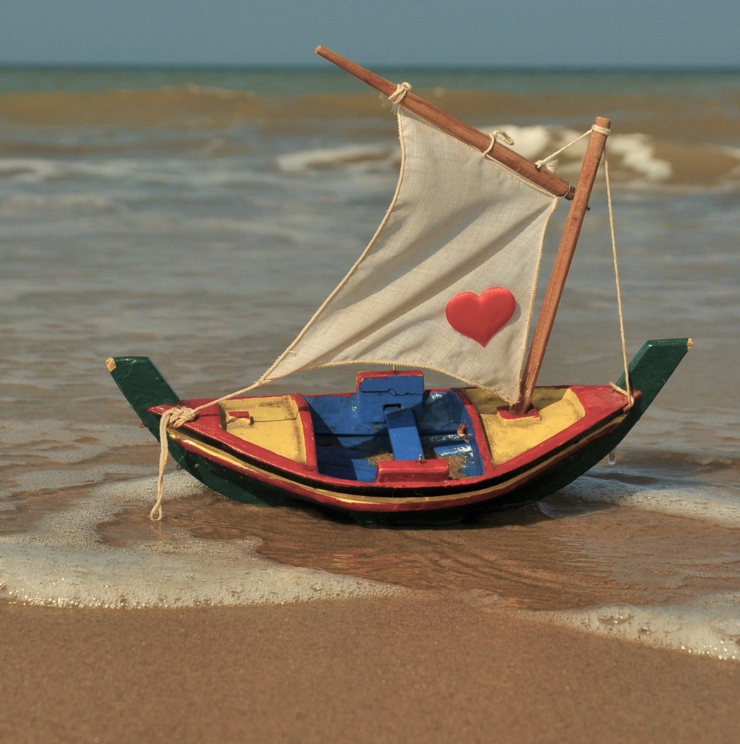 Boat Heart Card Sailing Boat Heart Card Birthday Boat Photo Card ...