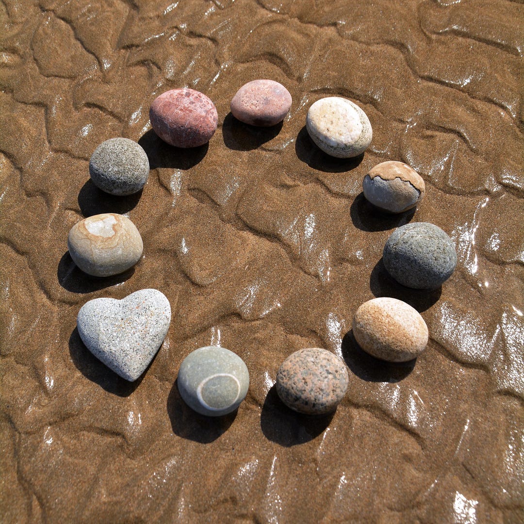 Heart Pebbles Beach Photo Card | Love You Pebbles Photo Card ...