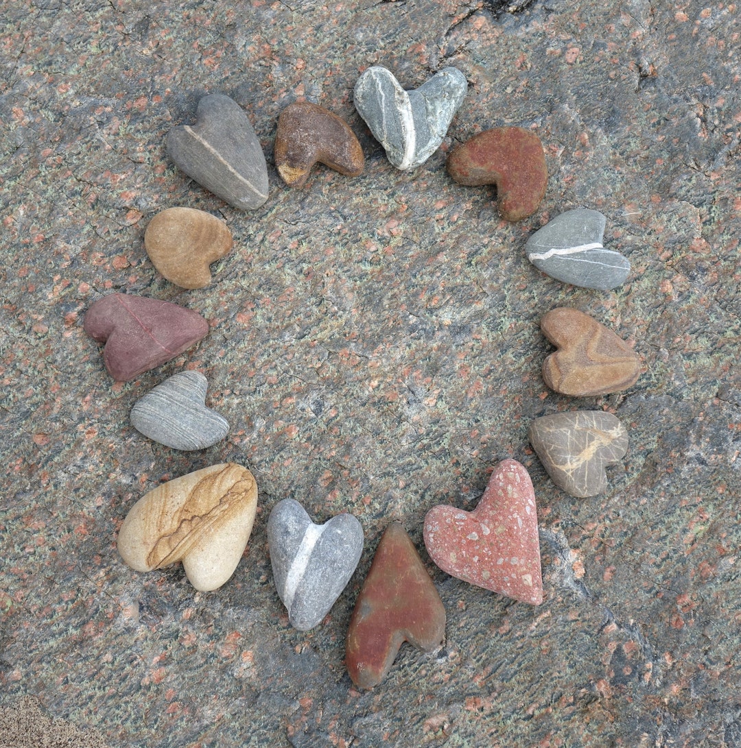Heart Pebbles Circle Beach Card Love You Pebbles Photo Card Heartycards ...