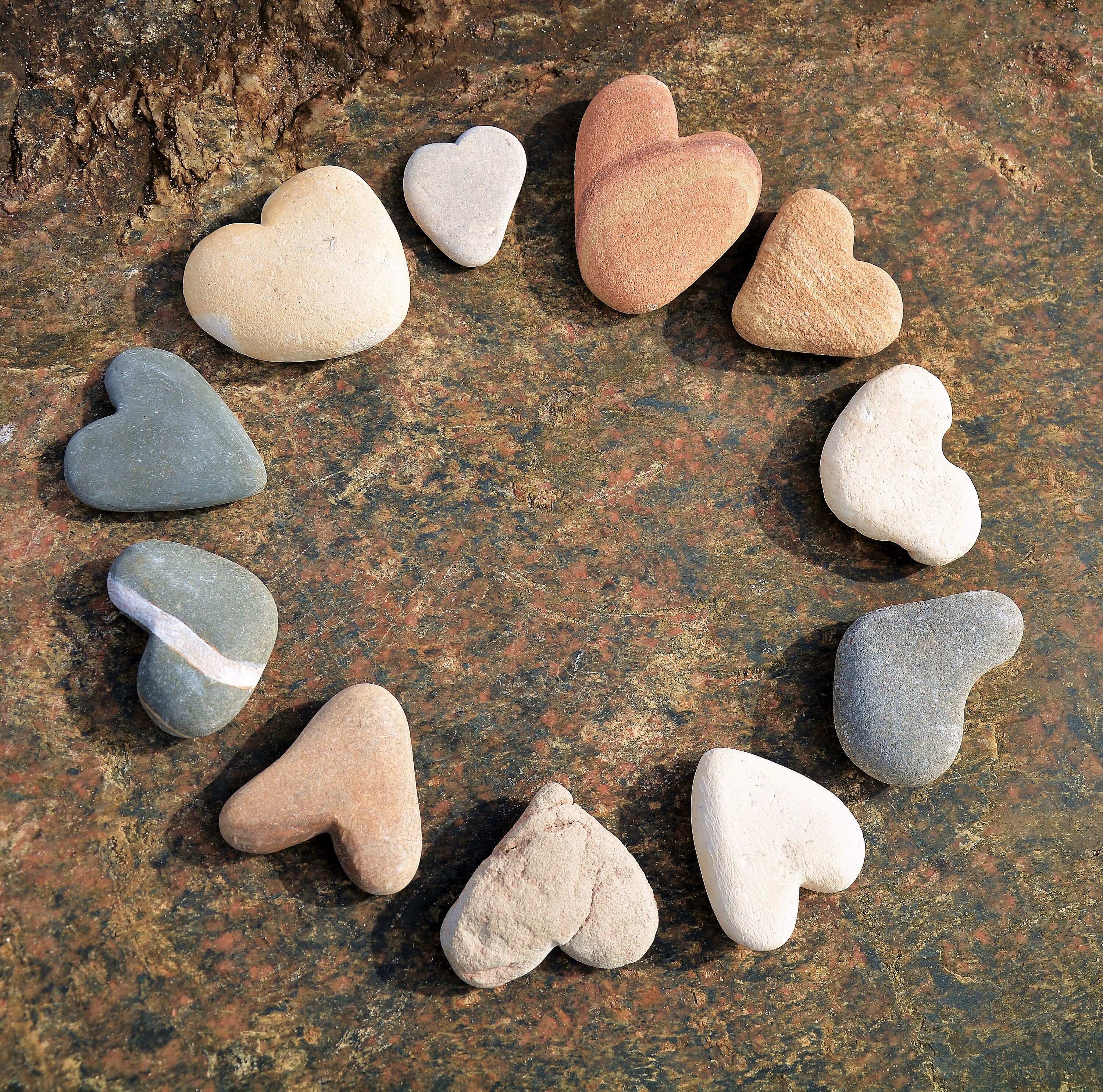 Heart Pebbles Beach Photo Card | Love You Pebbles Photo Card ...