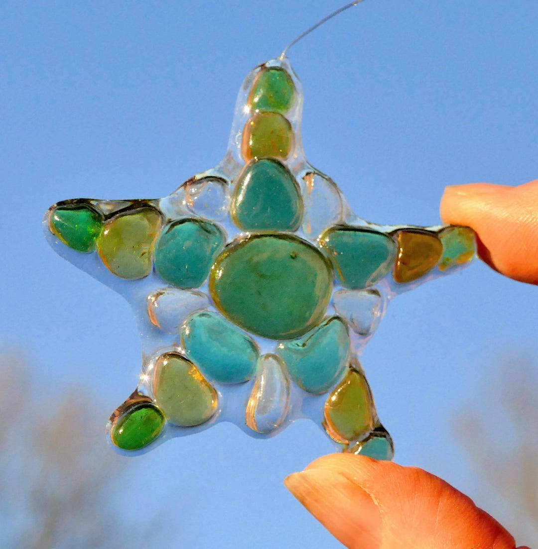 Beach Sea Glass Starfish Star Sun Catcher Decoration Birthday Beach Sea ...