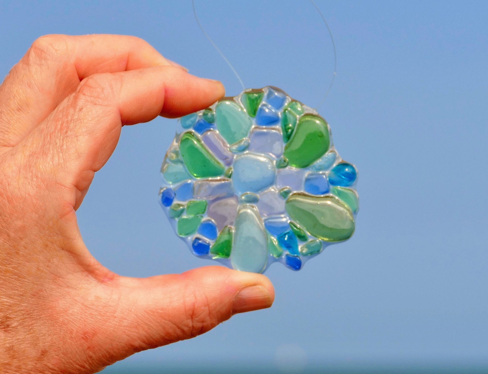 Starfish Beach Sea Glass Hanging Art Suncatcher Decoration | Birthday ...