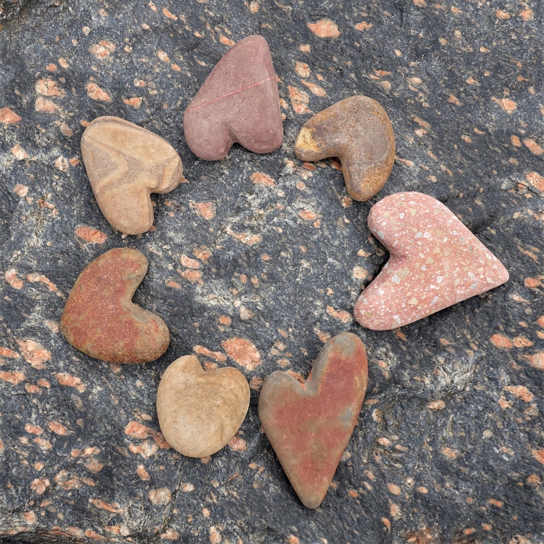 Heart Pebbles Circle Beach Photo Card Love You Pebbles Card Heartycards ...