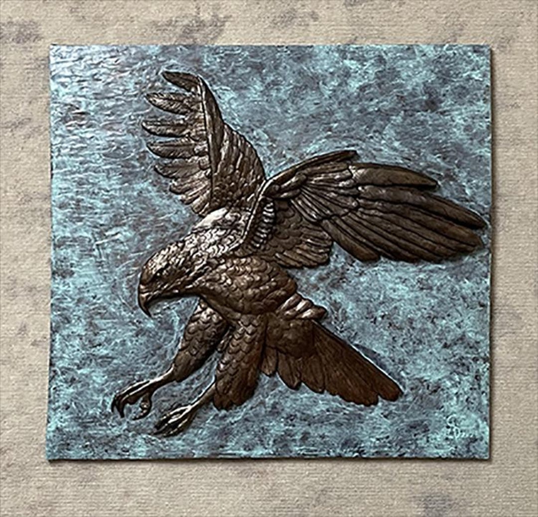 Red Tailed Hawk Wall Sculpture | Stunning Wildlife Decor | Handcrafted ...
