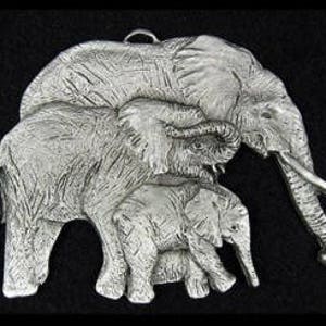 Elephant, Elephant Pewter Ornament, Elephant Figurine, African Ornament ...