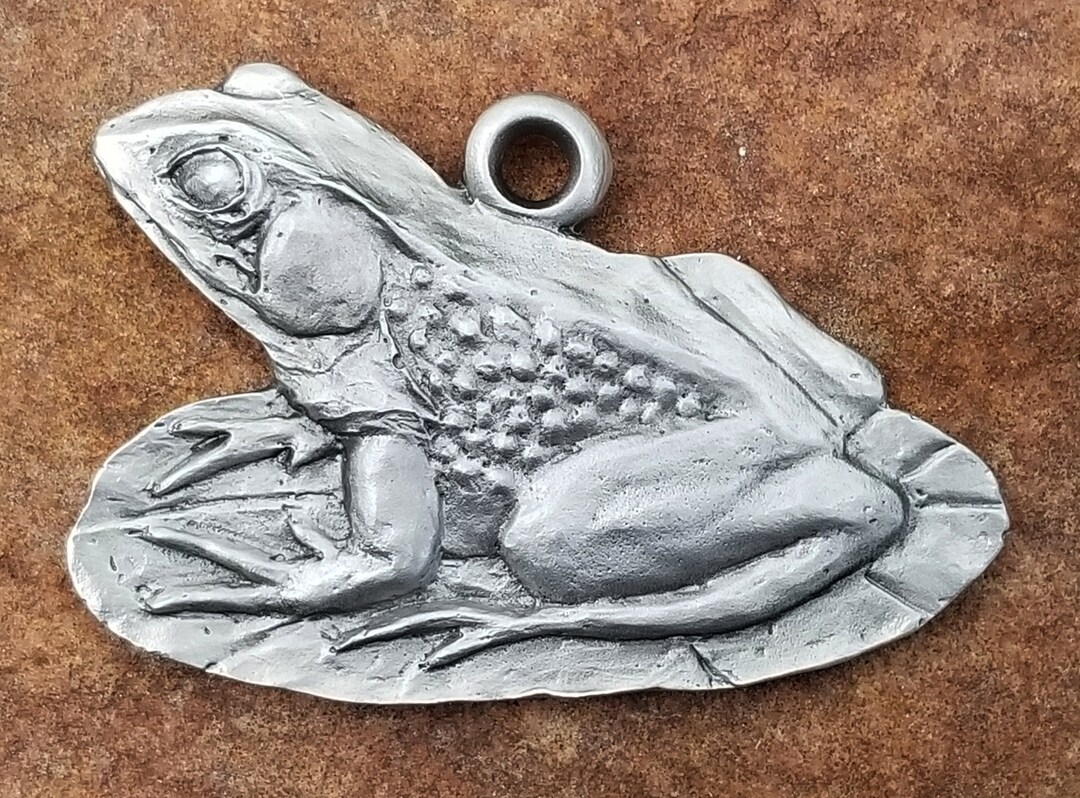 Frog Pewter Ornament, Toad Pewter Ornament, Animal Christmas Ornament ...