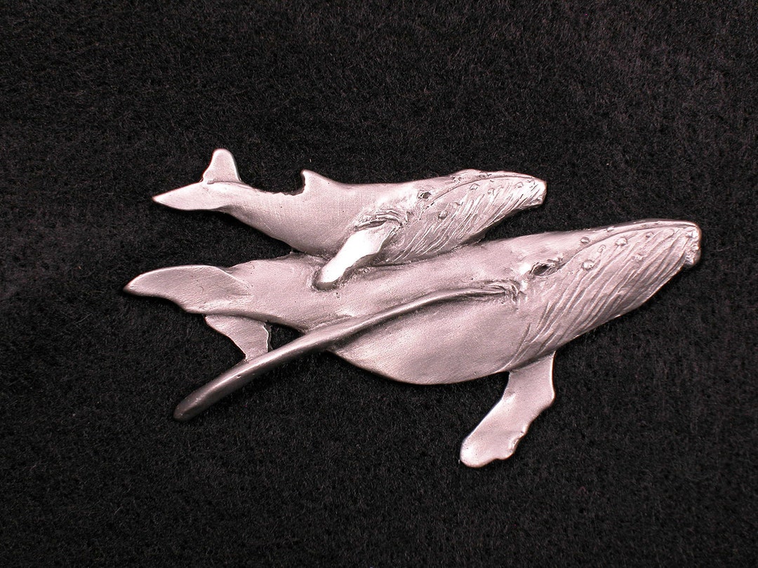 Whale, Whale Pin, Humpback Whale Brooch, Pewter Pin - Etsy