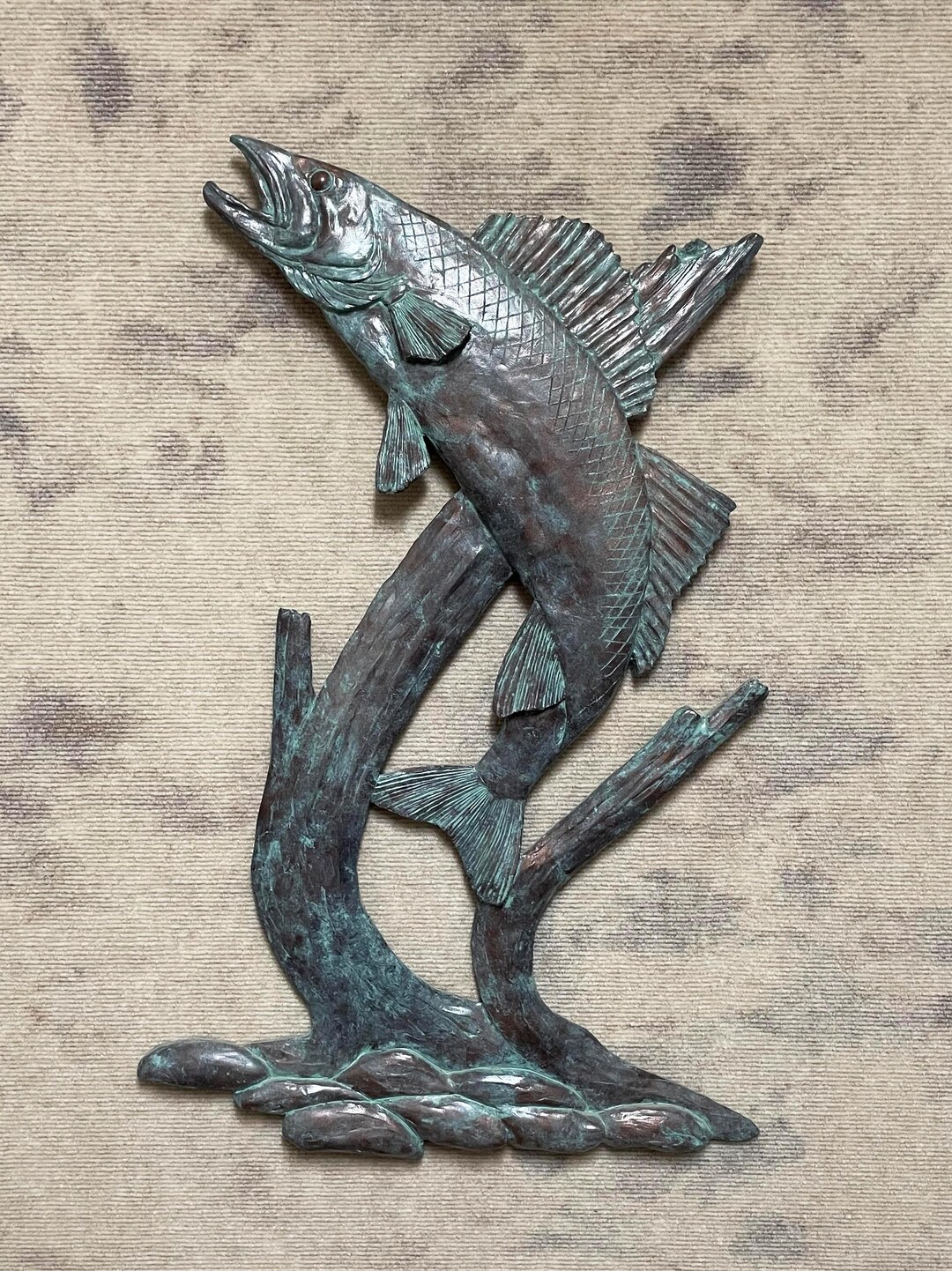 Walleye Wall Sculpture - Rustic Home Decor, Fish Wall Art, Unique ...