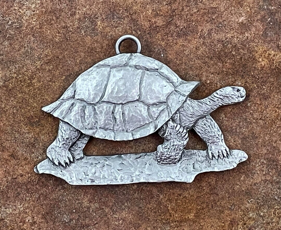 Giant Tortoise Pewter Ornament, Turtle Pewter Ornament - Etsy