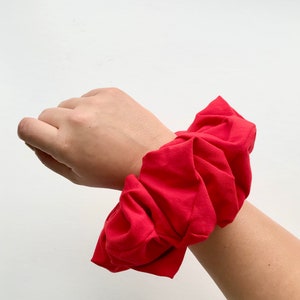 Red Jumbo Scrunchie, Red Giant Scrunchie, Red Chunky Scrunchie, Red ...