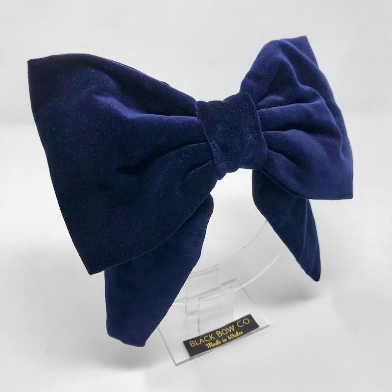 Navy Blue Hair Bow - Etsy