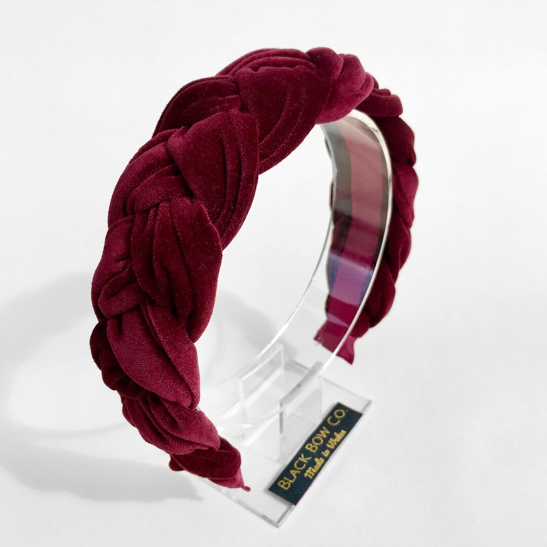 Dark Red Fascinator Headband, Dark Red Wedding Headband, Burgundy Red ...