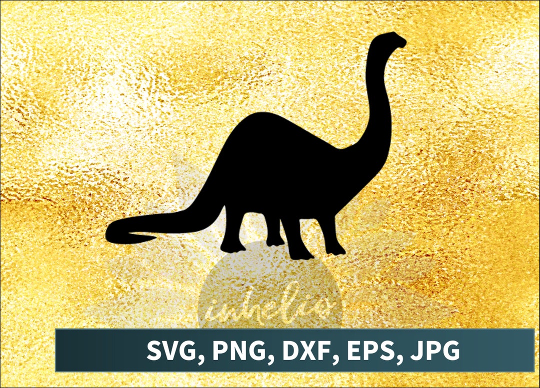Brontosaurus SVG // Dinosaur SVG Files, Dinosaur Cut File, Dino SVG ...