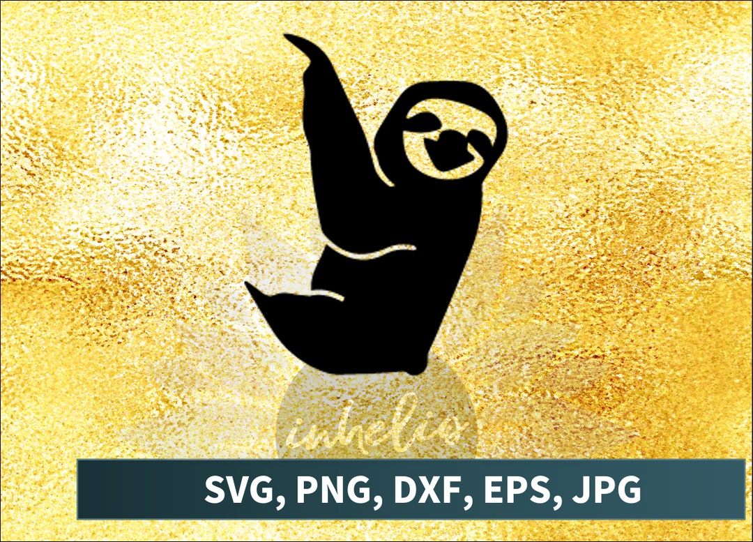 Sloth SVG // Sloth Silhouette Svg, Animal SVG, Sloth Design SVG, Cute ...