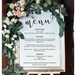 Wedding Menu Sign, Wedding Menu Board, Wedding Menu Poster, Wedding ...