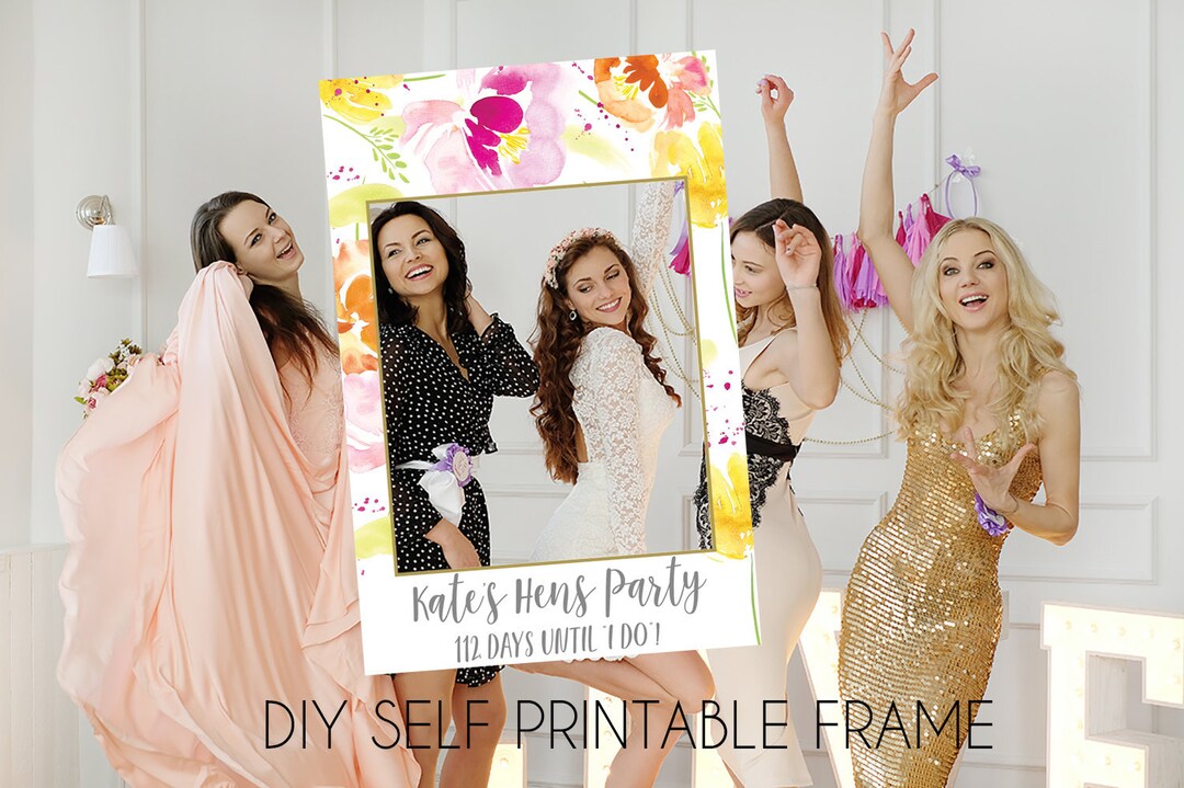 Hens Party Instagram Frame, Hens Photo Prop Frame, Hens Instagram Frame ...