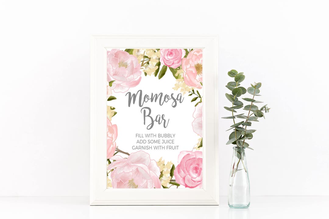 Momosa Bar Sign, Momosa Sign, Baby Shower Mimosa, Momosa Sign, Mimosa ...