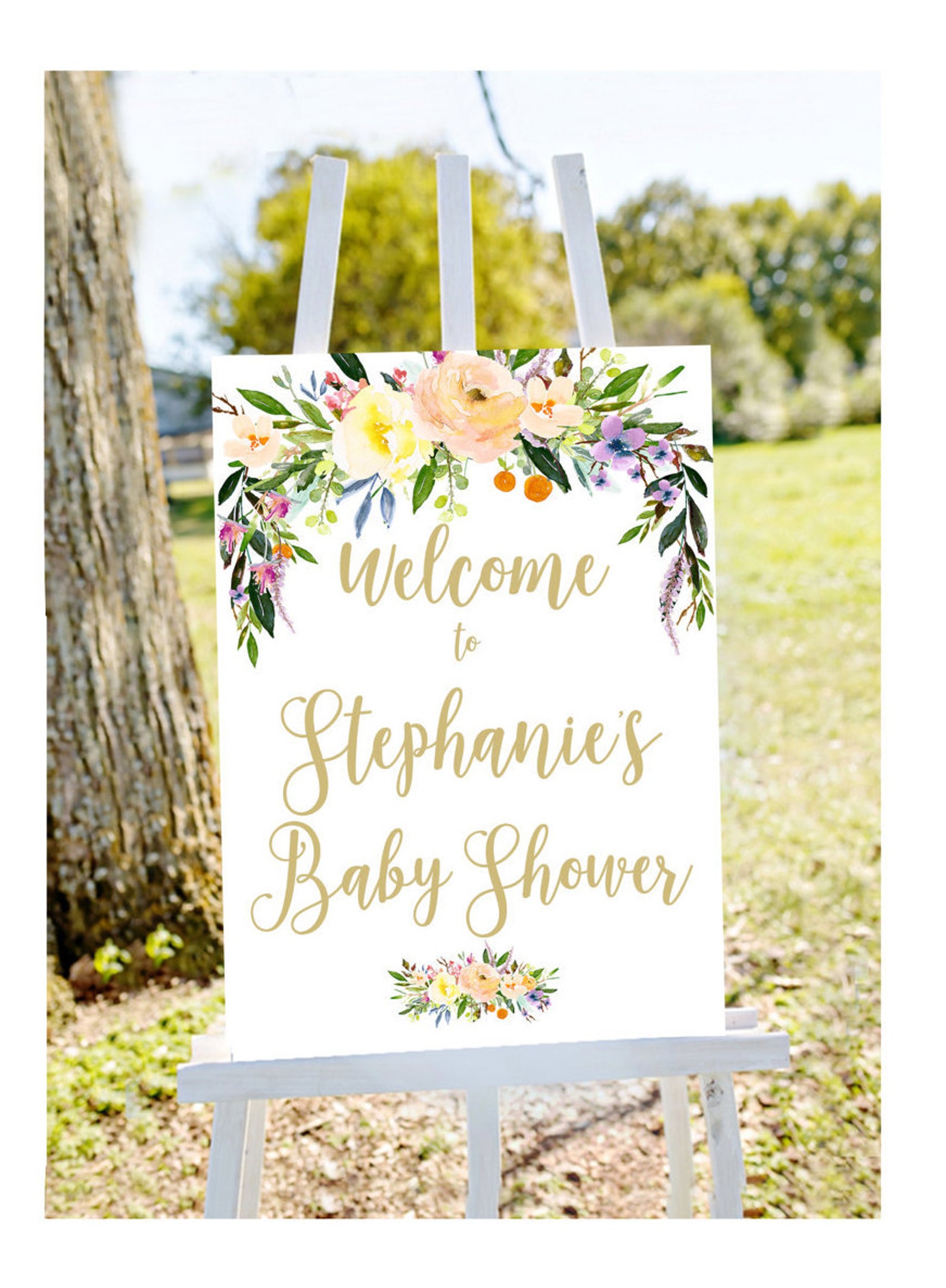 Personalized Baby Shower Sign Welcome to Baby Shower Sign - Etsy
