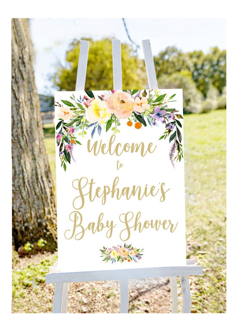 Personalized Baby Shower Sign Welcome to Baby Shower Sign - Etsy