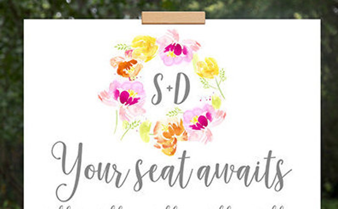 Printable Seating Chart Seating Chart Sign Find Your Seat - Etsy