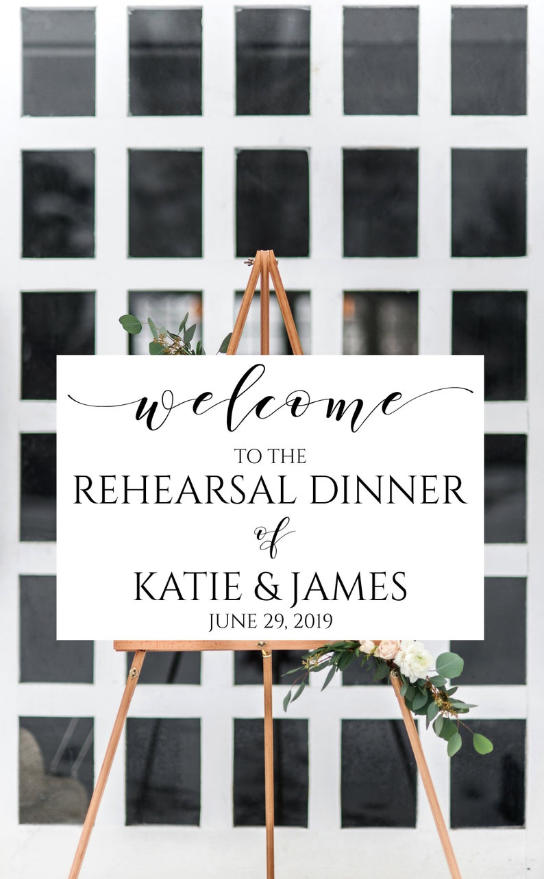 Rehearsal Sign Rehearsal Dinner Sign Welcome to Rehearsal - Etsy