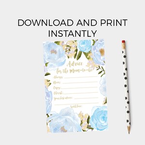 Baby Boy Shower Advice Cards, Baby Shower Game, Baby Advice Cards ...