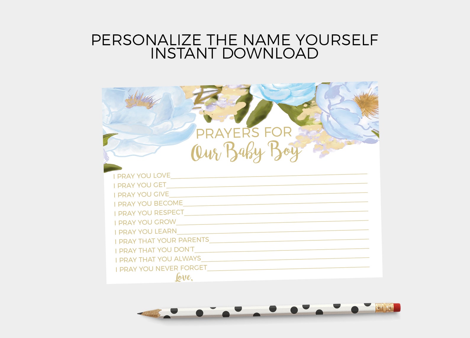 Prayers for Baby Wishes and Prayers Cards Personalized Prayers | Etsy