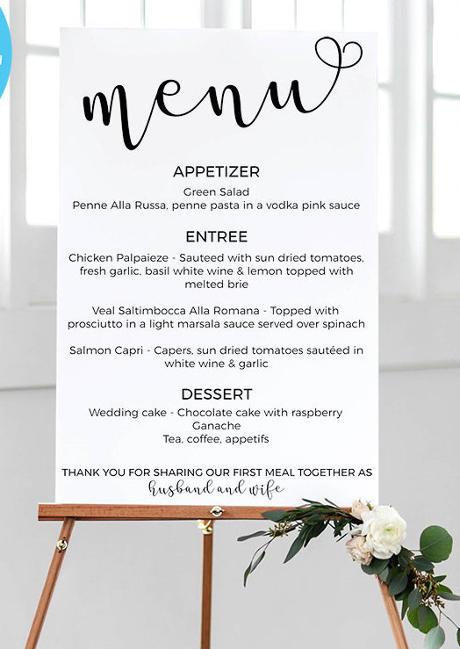 Wedding Menu Sign Wedding Menu Board Wedding Menu Poster | Etsy