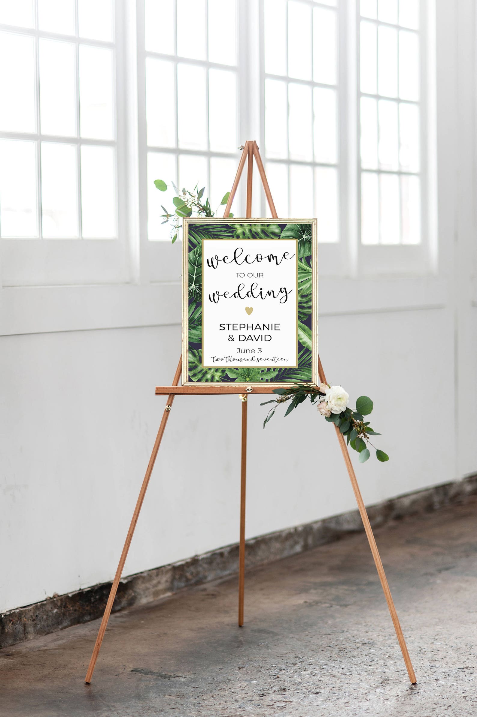 Tropical Wedding Welcome Sign Tropical Wedding Decor - Etsy