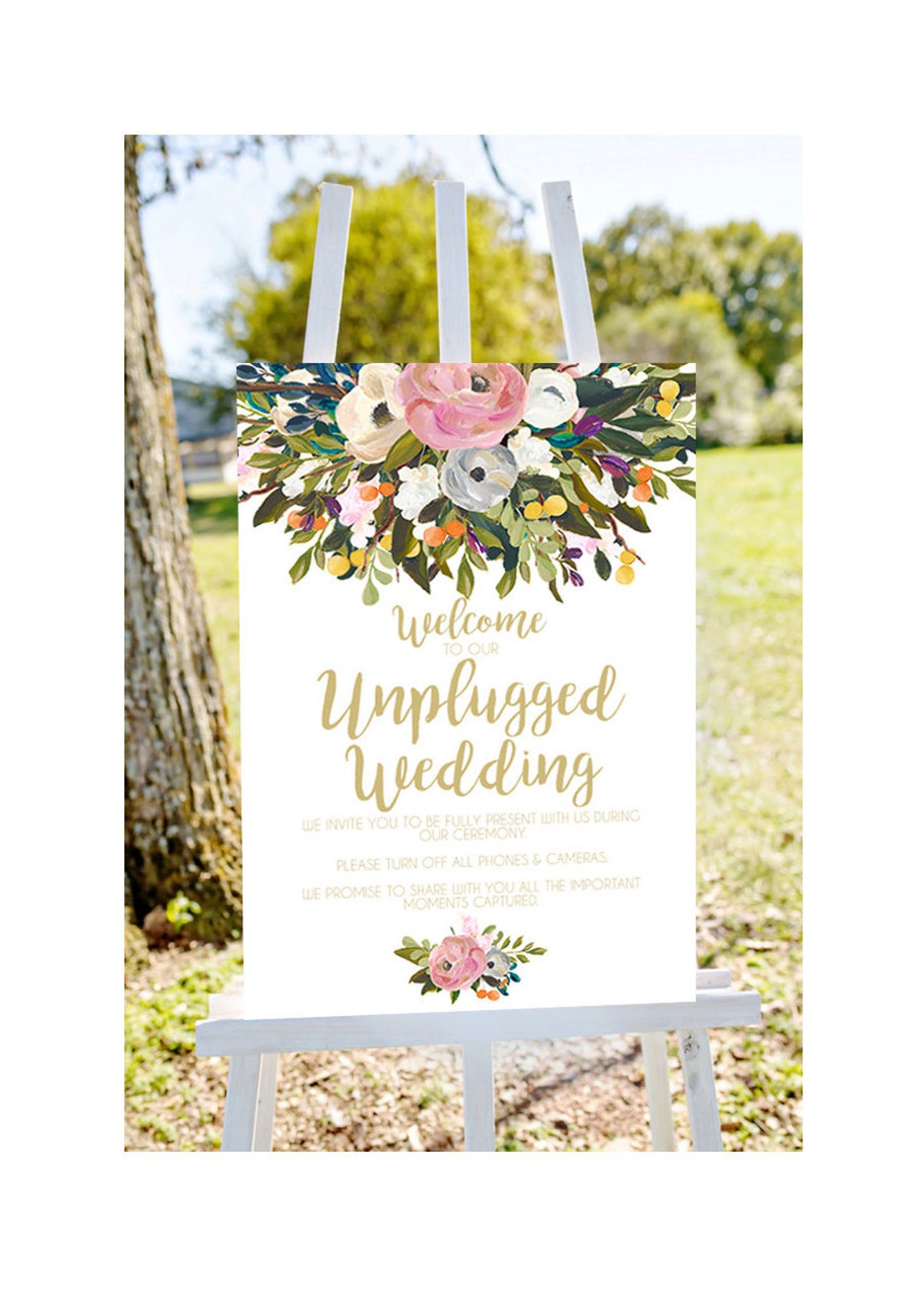 Unplugged Wedding Sign Unplugged Sign Unplugged Ceremony No - Etsy