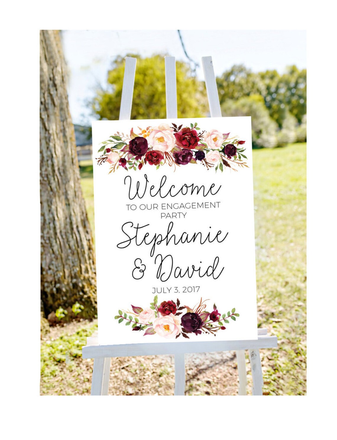Engagement party welcome sign welcome to our engagement | Etsy