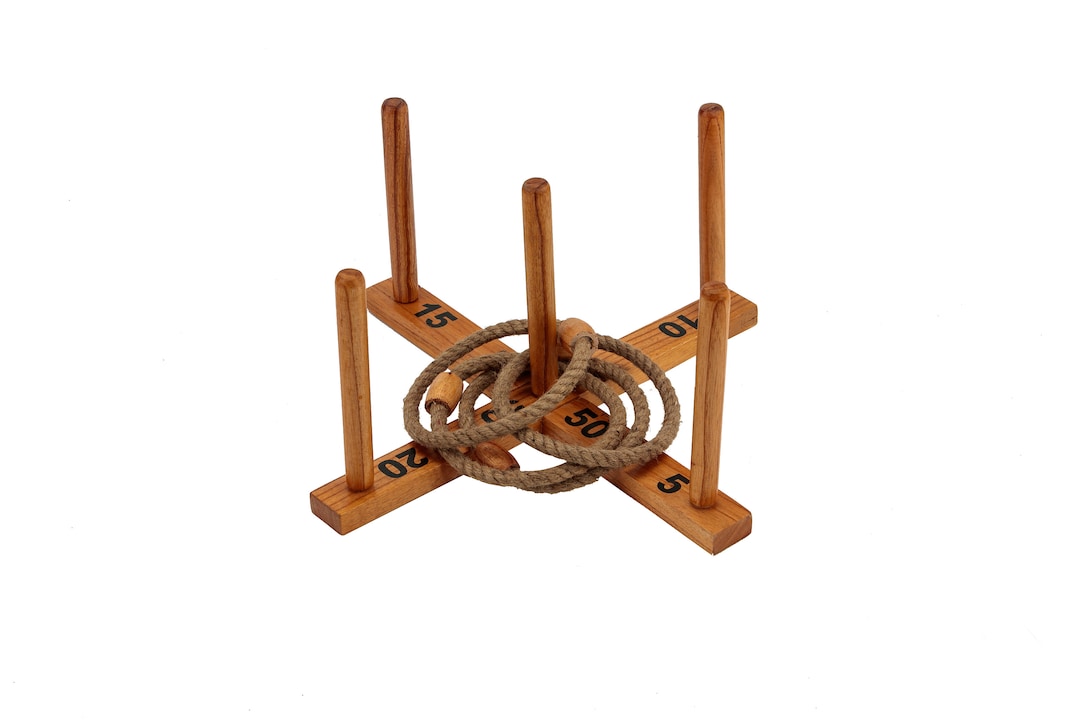 Wooden Rope Ring Toss Quoits Outdoor Game Set - Etsy Australia