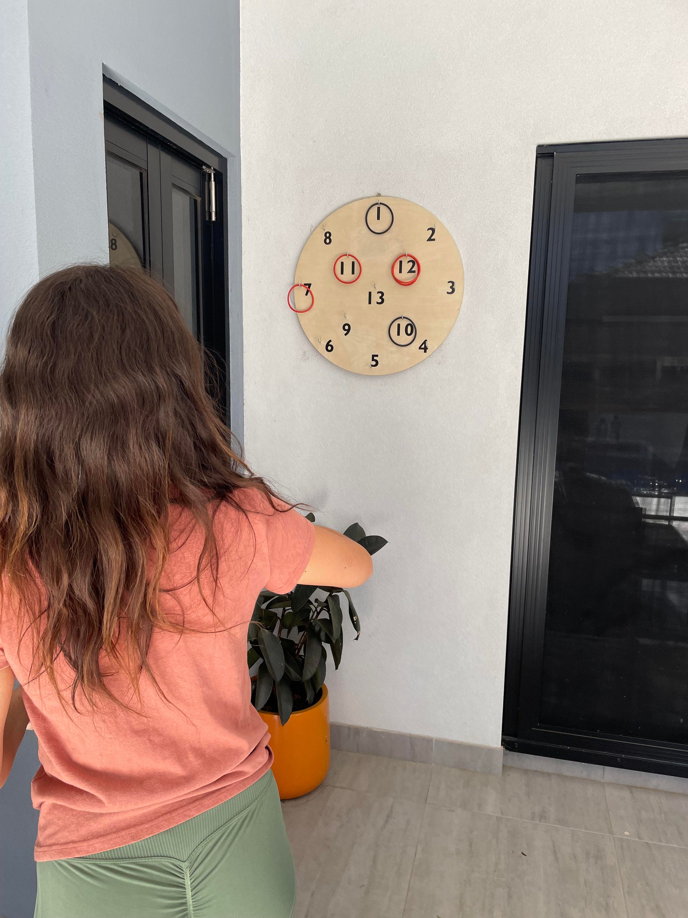 Round Wooden Giant Hookey Ring Board Lawn Game 68cm Diameter - Etsy Canada