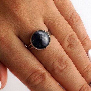 Custom Birth Moon Phase Ring, Personalized Date Gift for Girl, Grey ...