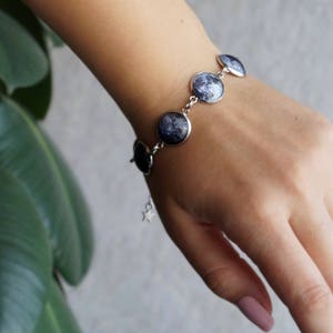 Moon Phase Bracelet, Phases of the Moon, Astronomy Gifts Jewelry, Luna ...