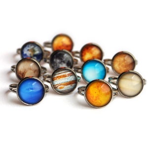 Set of 11 Planet Rings, Earth Moon Jupiter Saturn Mars Venus Uranus ...