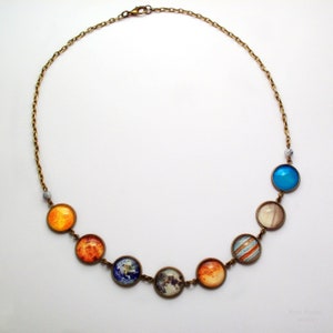 Planet Necklace Solar System Jewelry Space Romantic Gift for - Etsy