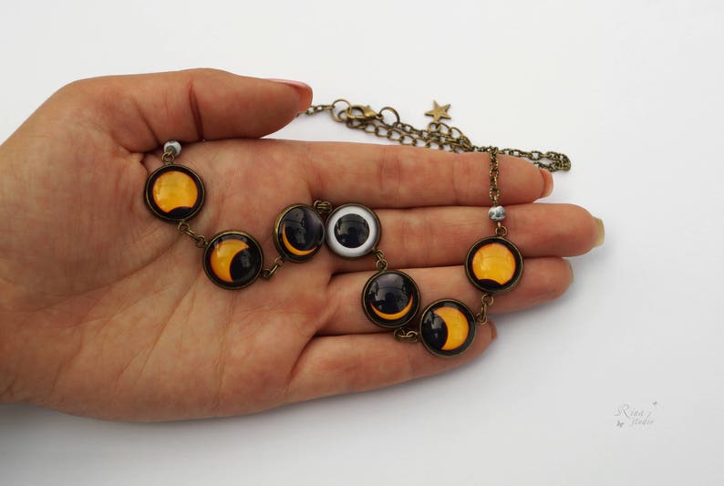 Solar Eclipse Necklace Solar System Pendant Sun Necklace Total Solar ...