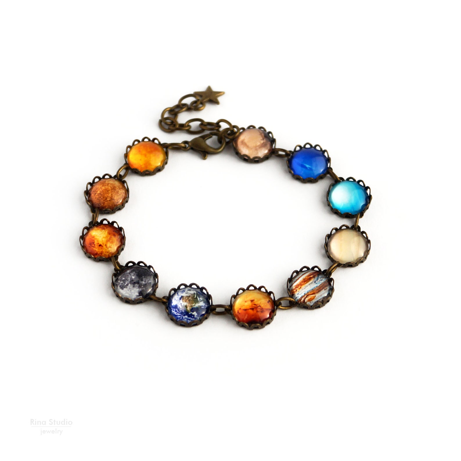 Solar System Bracelet, Planet Jewelry - Etsy